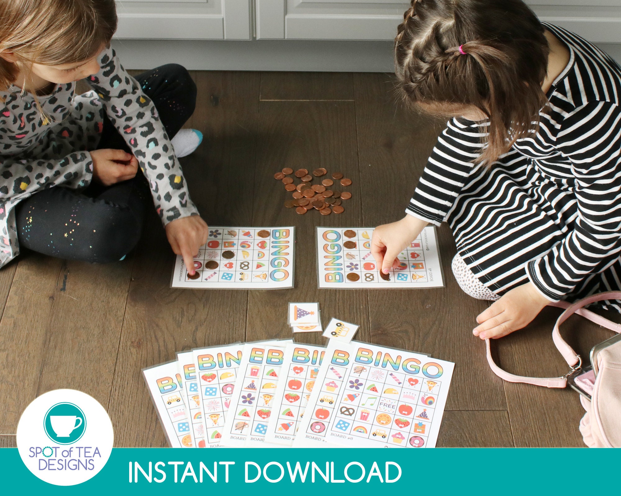 Printable Rainbow Bingo Game Printable Game Virtual Game | Etsy