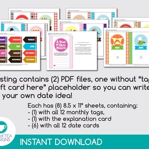 Year of Date Nights Kit Date Night Kit Bridal Shower Gift Wedding Gift ...