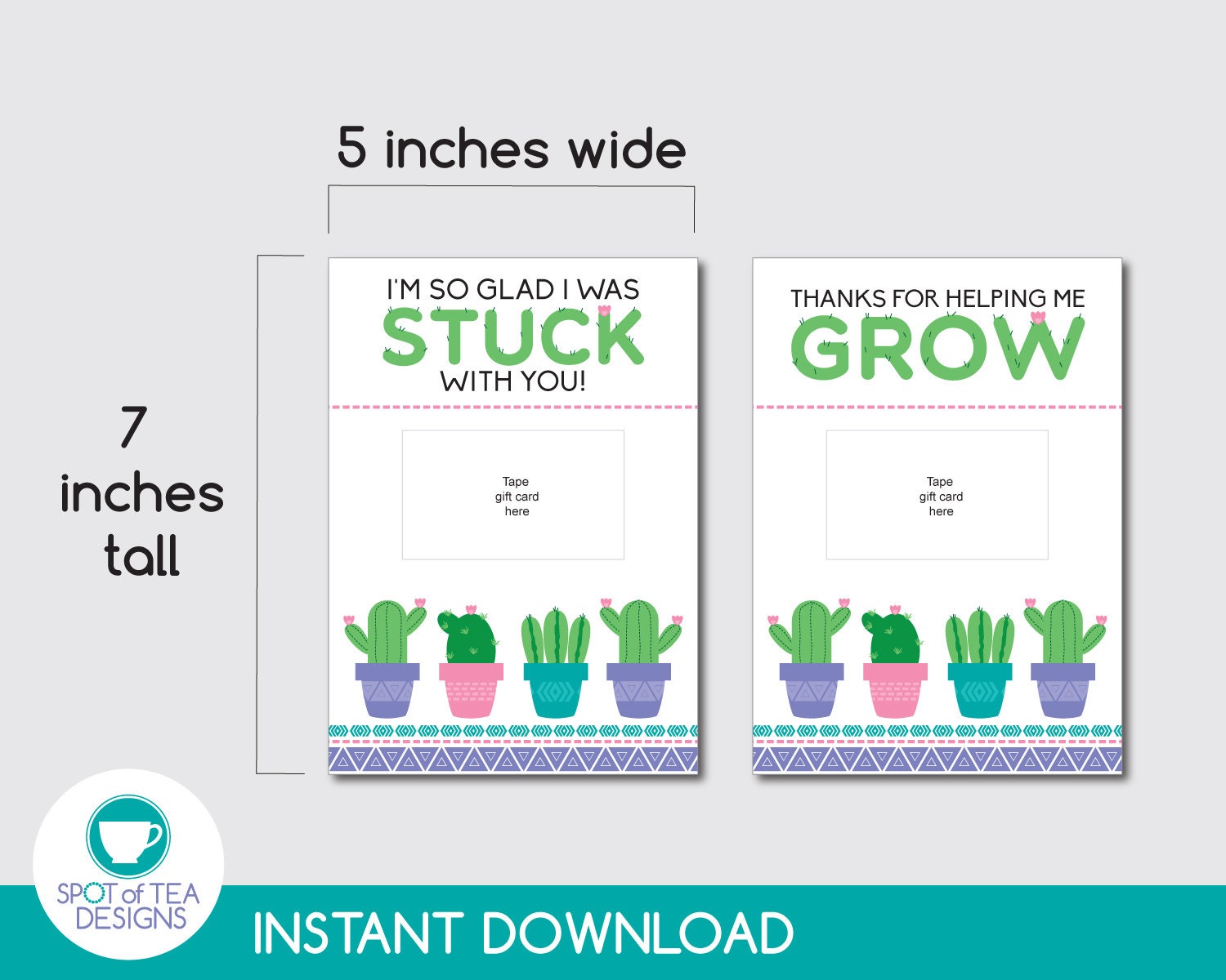 Cactus Teacher Appreciation Gift Card Holder Teacher - Etsy