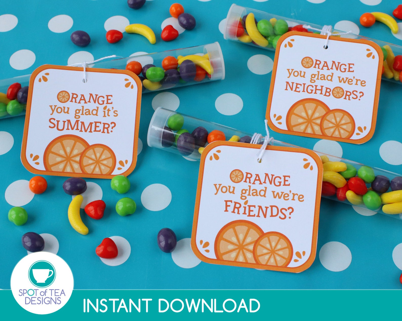 Orange You Glad Favor Tags Last Day of School Teacher - Etsy