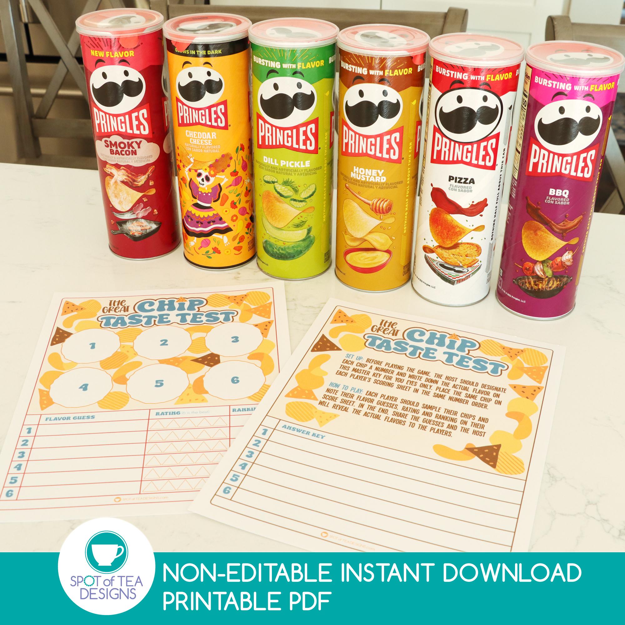 The Great Chip Taste Test Printable Game Pdf (digital Download) - Etsy