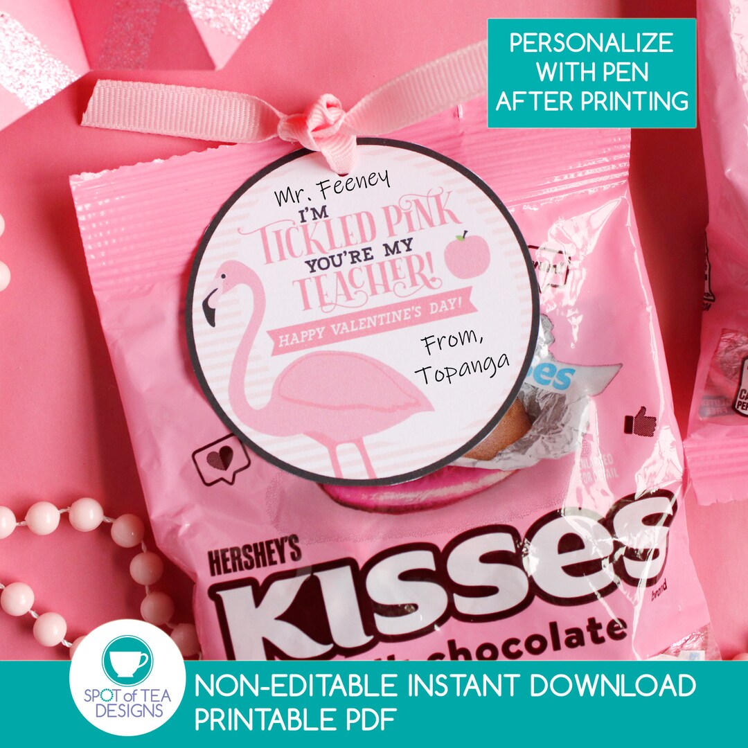 Tickled Pink Teacher Appreciation Valentine's Day Tag | Valentine's Day ...