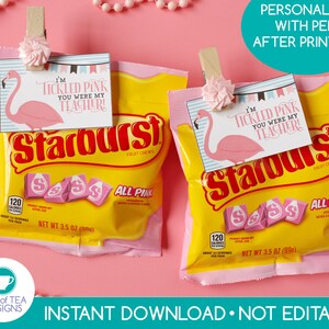 Tickled Pink Teacher Appreciation Tag | Last Day of School Tag ...