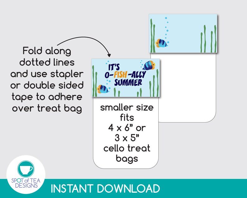 It's O-fish-ally Summer Bag Toppers Last Day of School | Etsy