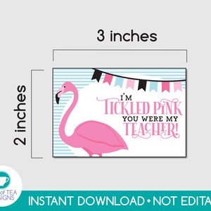 Tickled Pink Teacher Appreciation Tag | Last Day of School Tag ...