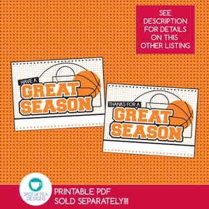 Slam Dunk Basketball Party Favor Tags (PDF Instant Digital Download) - Etsy
