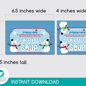 Snowman Soup Christmas Bag Toppers | Christmas Treat Bags | Christmas ...