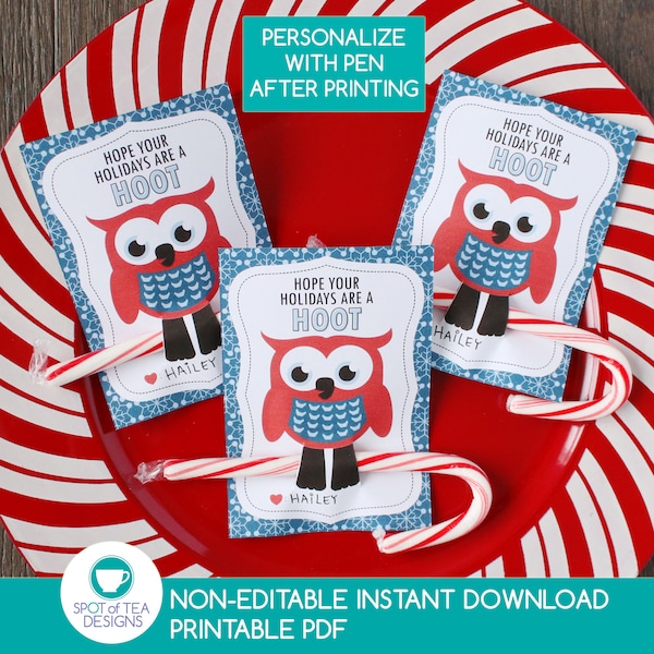 Owl Favor Tags - Etsy