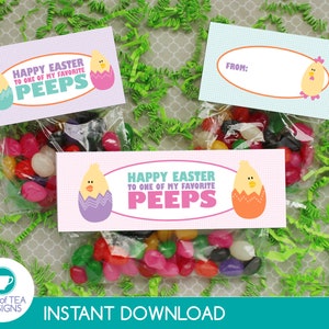 Peeps Easter Bag Topper | Easter Treat Bag Topper | Party Bag Labels ...
