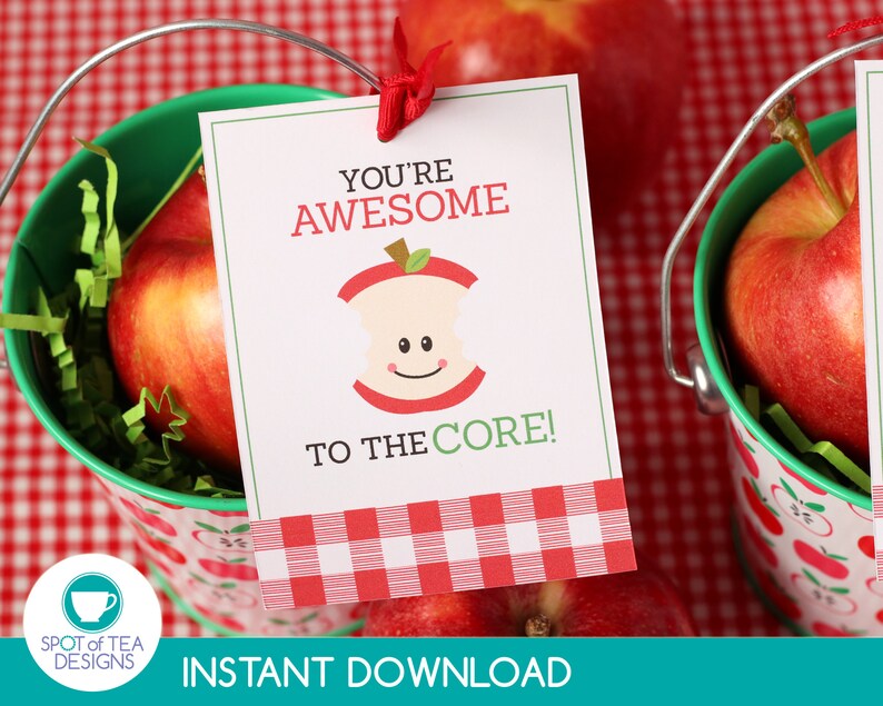 Apple Teacher Appreciation Tag Teacher Appreciation Gift - Etsy