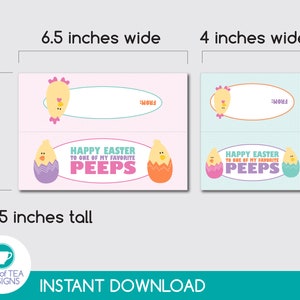 Peeps Easter Bag Topper | Easter Treat Bag Topper | Party Bag Labels ...