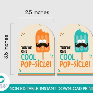 Cool Popsicle Tag | Father's Day Tag | Father's Day Printable | Dad ...