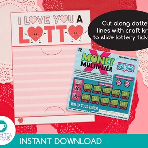 Love You A Lotto Lottery Ticket Holders Valentines Day | Etsy