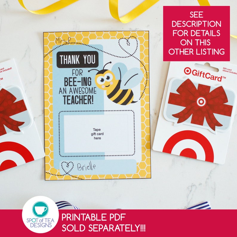 Beeing Awesome Teacher Appreciation Tag | Last Day of School Tag ...