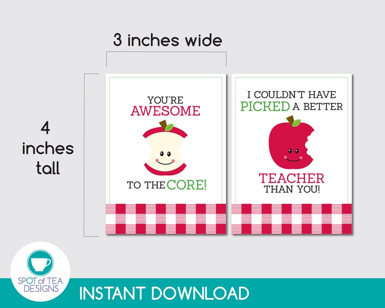 Apple Teacher Appreciation Tag Teacher Appreciation Gift - Etsy