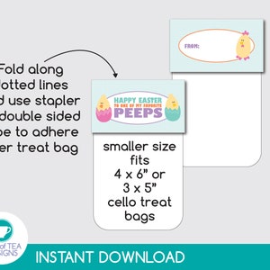 Peeps Easter Bag Topper Easter Treat Bag Topper Party Bag | Etsy