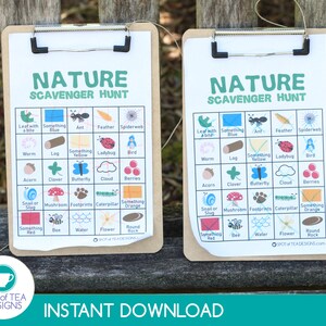 Nature Scavenger Hunt Printable | Camping Party Game | Boy Birthday ...