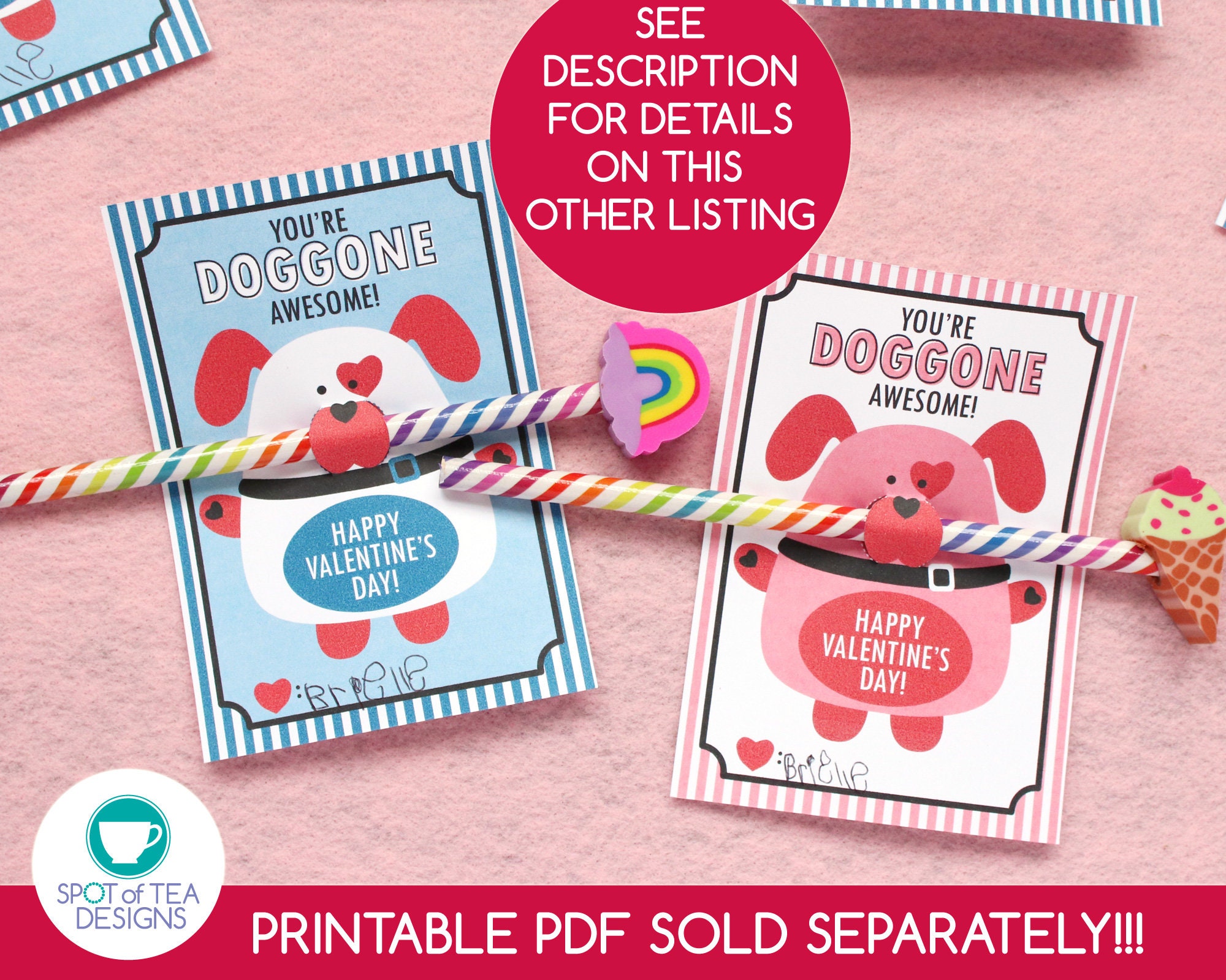 Flamingo Poop Valentines Bag Topper Valentines Treat Bag | Etsy