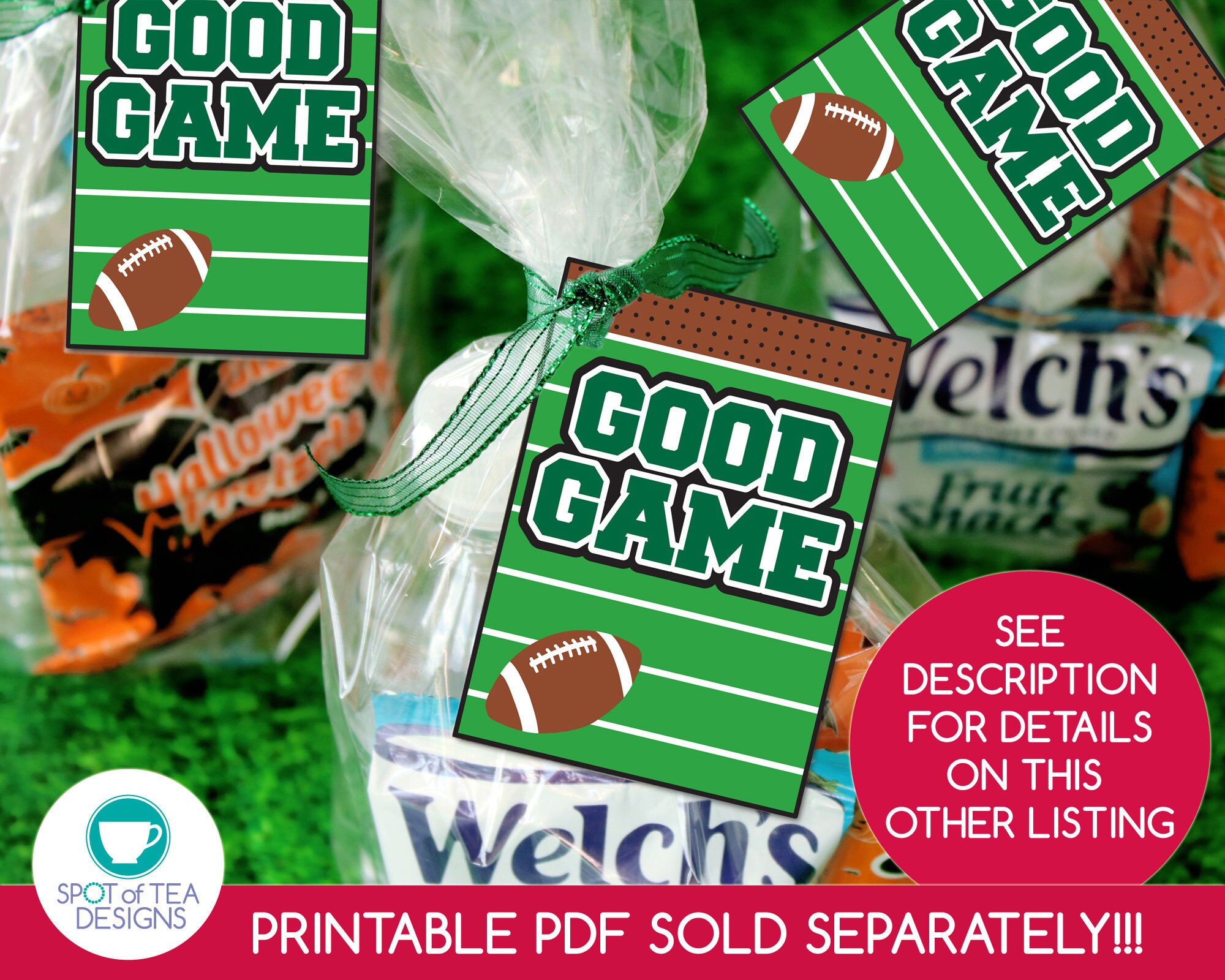 Great Season Football Favor Tags Football Printables | Etsy