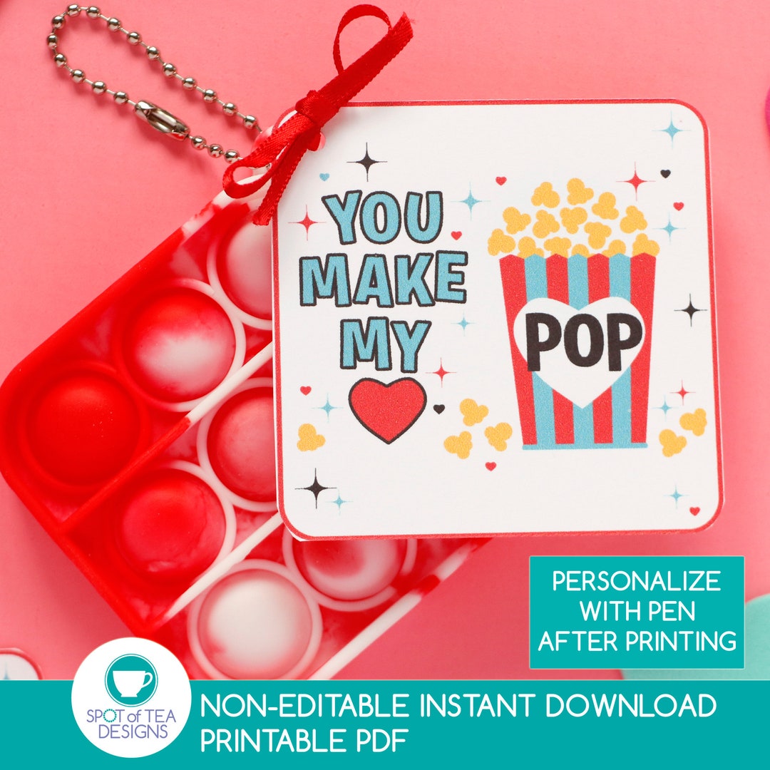 You Make My Heart Pop Tag | Valentine's Day Tag | Valentine's Day ...