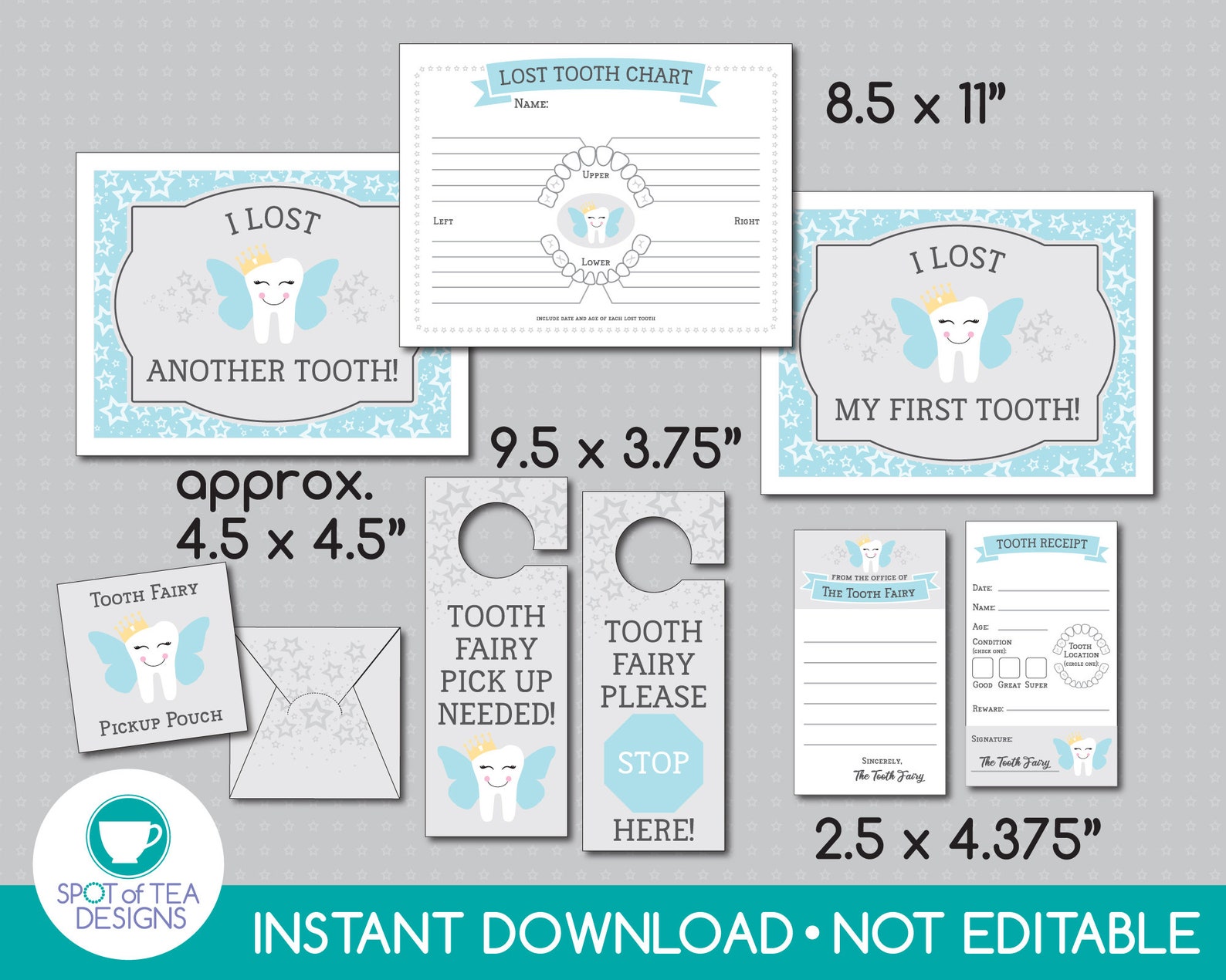 Tooth Fairy Kit Boy Tooth Fairy Printables Tooth Fairy | Etsy