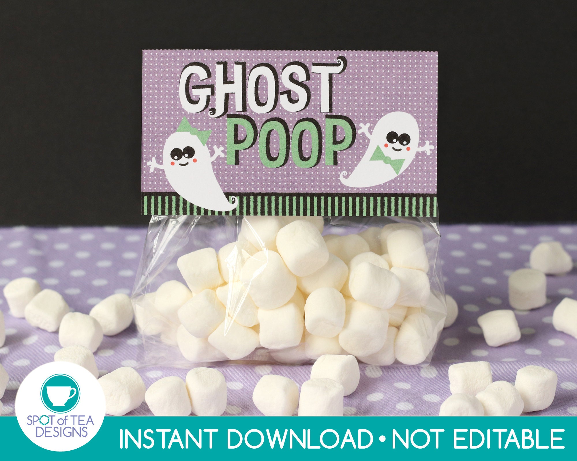 Ghost Poop Halloween Bag Toppers Halloween Candy Bags - Etsy Australia
