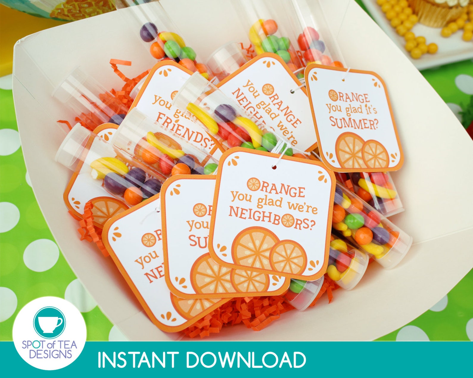 Orange You Glad Favor Tags Last Day of School Teacher - Etsy