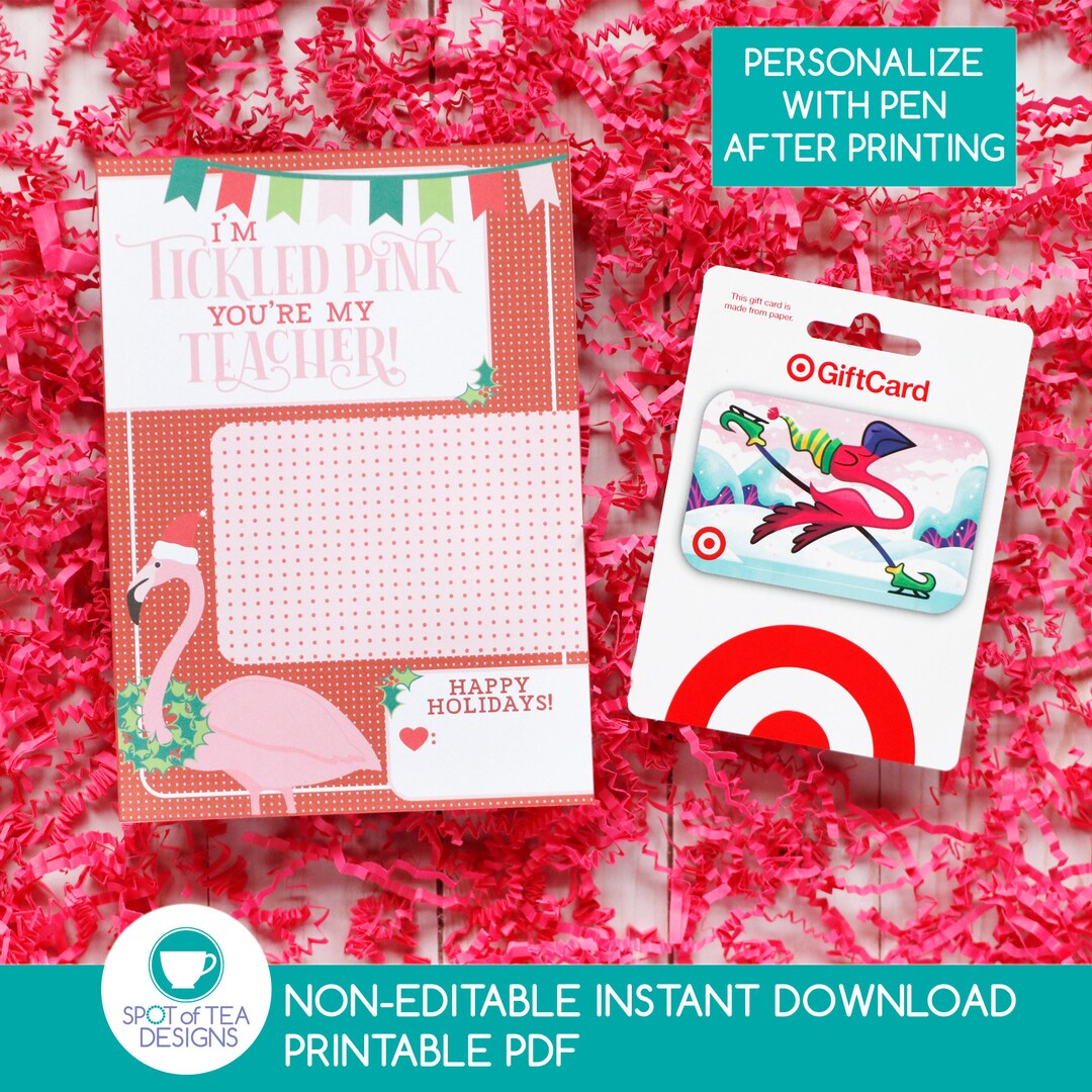 Tickled Pink Christmas Gift Card Holder | Christmas Teacher ...