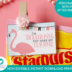 Tickled Pink Teacher Appreciation Tag Tag Last Day of School - Etsy