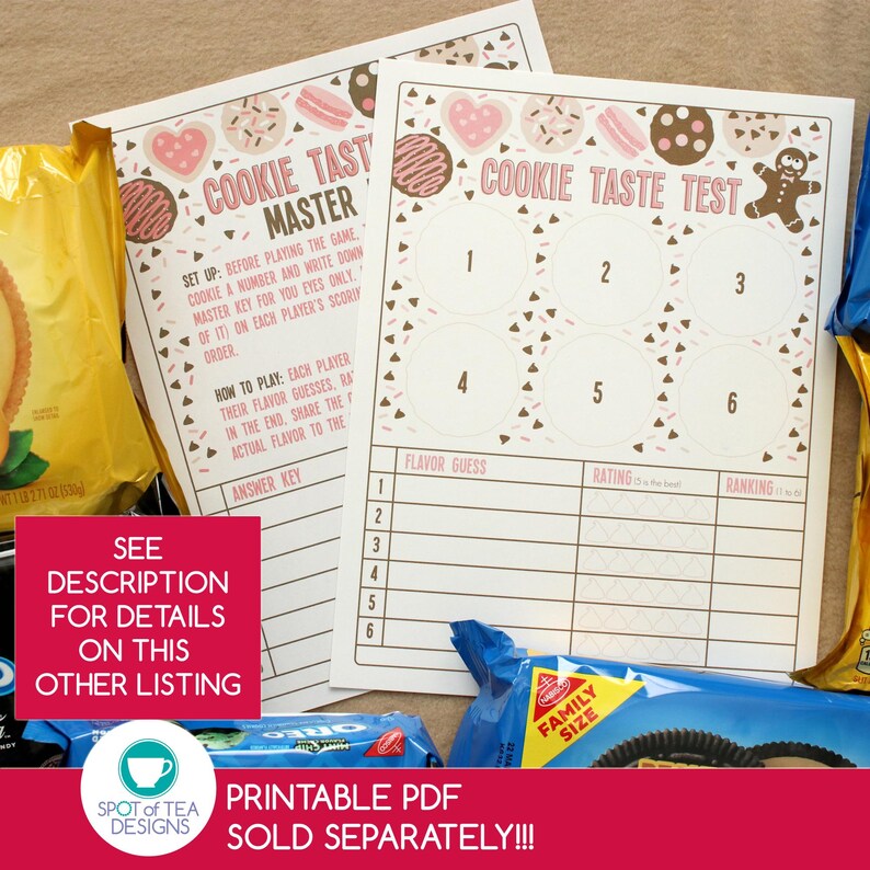 The Great Chip Taste Test Printable Game Pdf (digital Download) - Etsy