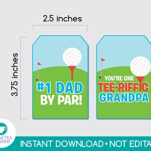Father's Day Golf Gift Tags | Father's Day Tag | Father's Day Gift ...