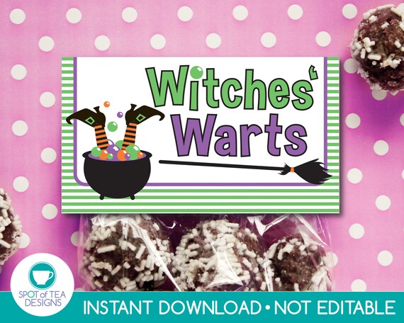 Witches' Warts Halloween Bag Toppers Halloween Treat | Etsy