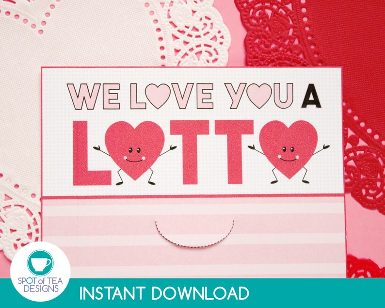 Love You A Lotto Lottery Ticket Holders Valentines Day | Etsy