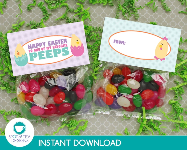 Peeps Easter Bag Topper Easter Treat Bag Topper Party Bag - Etsy