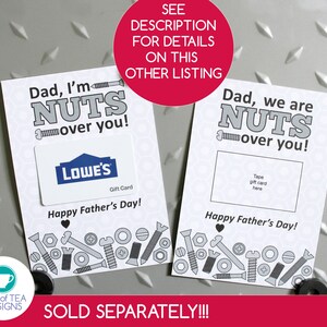 Nuts Over You Gift Tag general Father's Day Tag | Etsy