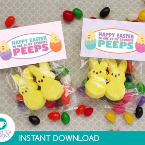 Peeps Easter Bag Topper Easter Treat Bag Topper Party Bag - Etsy