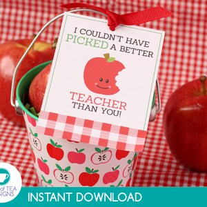 Apple Teacher Appreciation Tag Teacher Appreciation Gift - Etsy