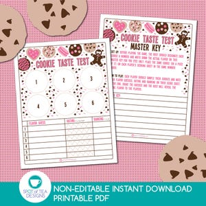 Cookie Taste Test Printable Game | Cookie Exchange Printable | Party ...