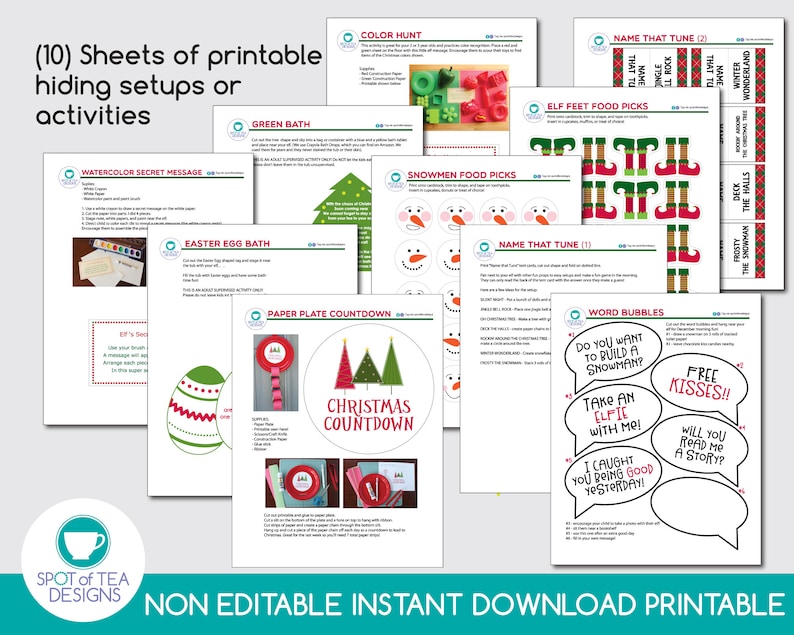 Printable Elf Activities Kit Printable Christmas Activity - Etsy