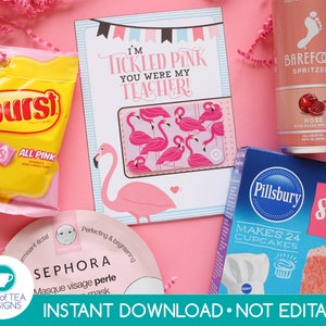 Tickled Pink Gift Card Holder | Last Day of School Gift | Teacher ...