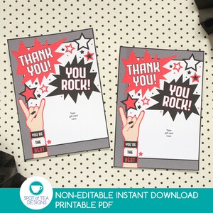 You Rock Thank You Gift Card Holder | Teacher Appreciation Gift ...