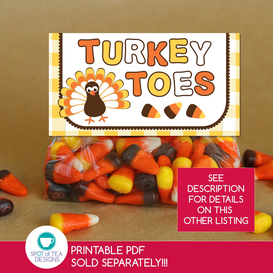 Turkey Tic Tac Toe Printable Game: Thanksgiving Candy Corn (PDF Instant ...
