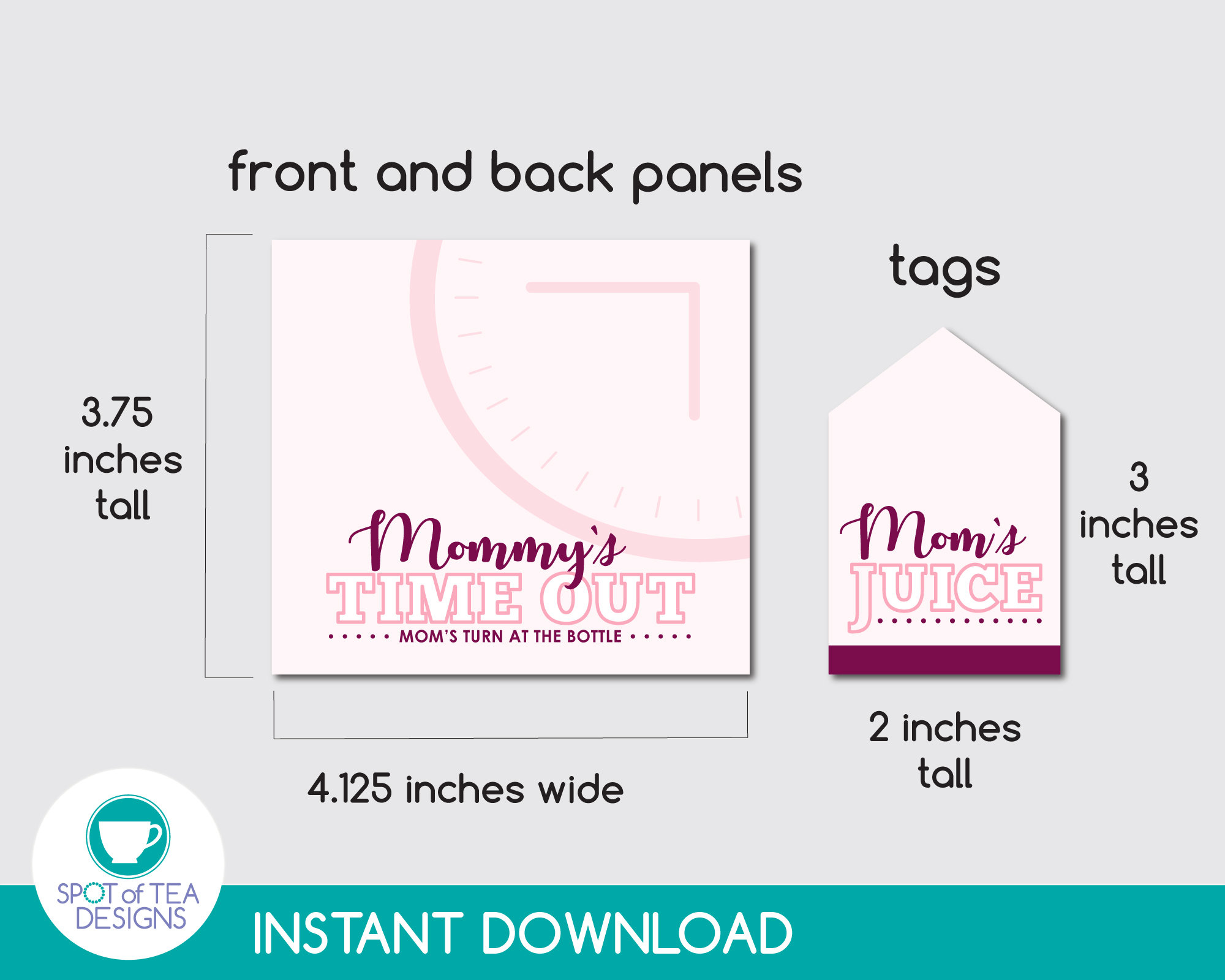 Mommy's Time Out Wine Printable | Baby Shower Gift | First Time Mom ...
