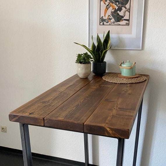 Handmade Poseur Table extra Chunky Wood Etsy