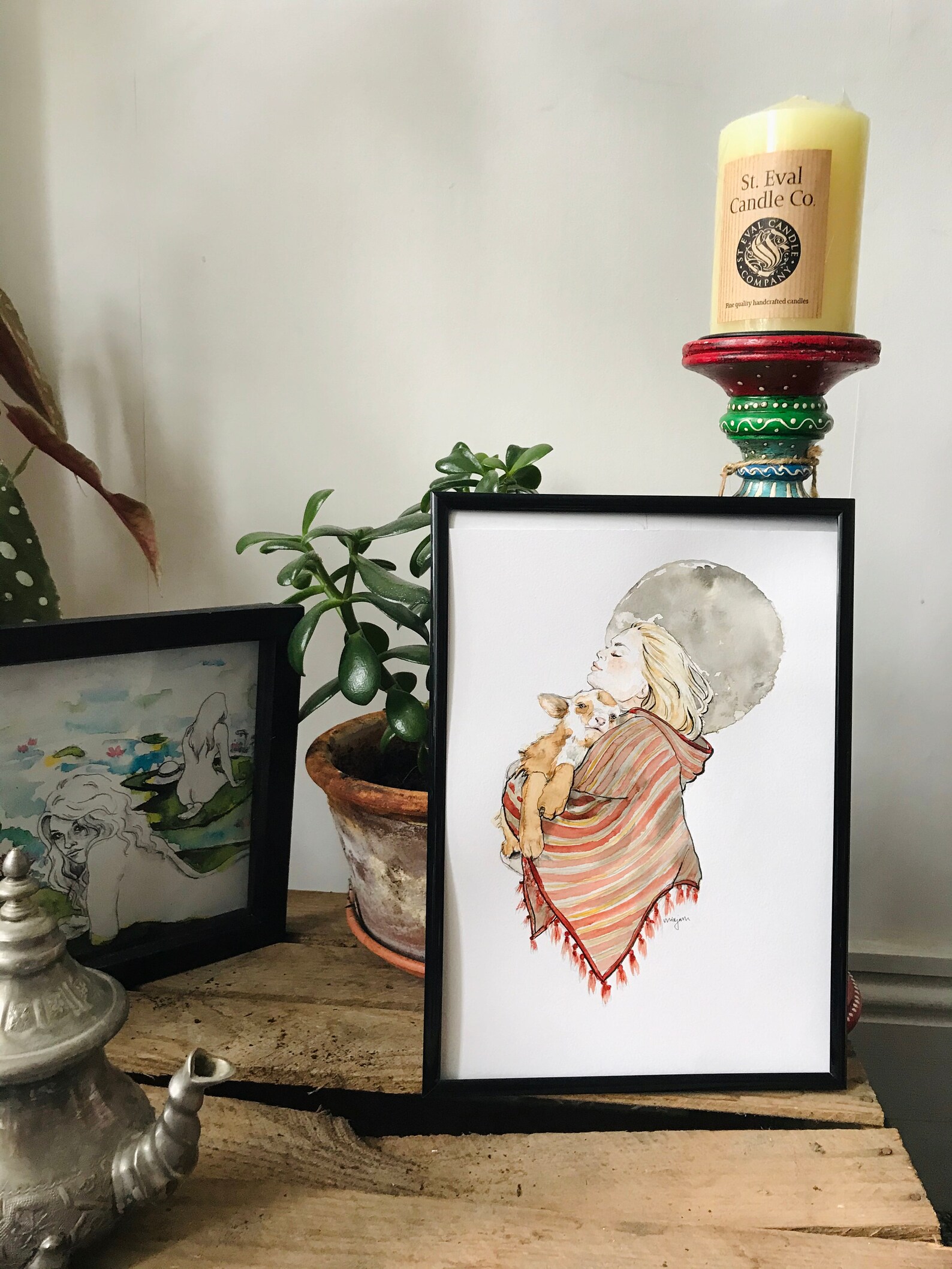 Queen of Goats. Art Print Illustration of a Woman Holding a - Etsy