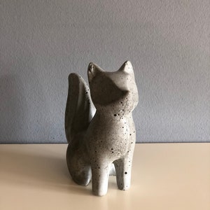 Concrete Fox Figure, Outdoor Animal Statue, Mini Animal Decor, Fox ...