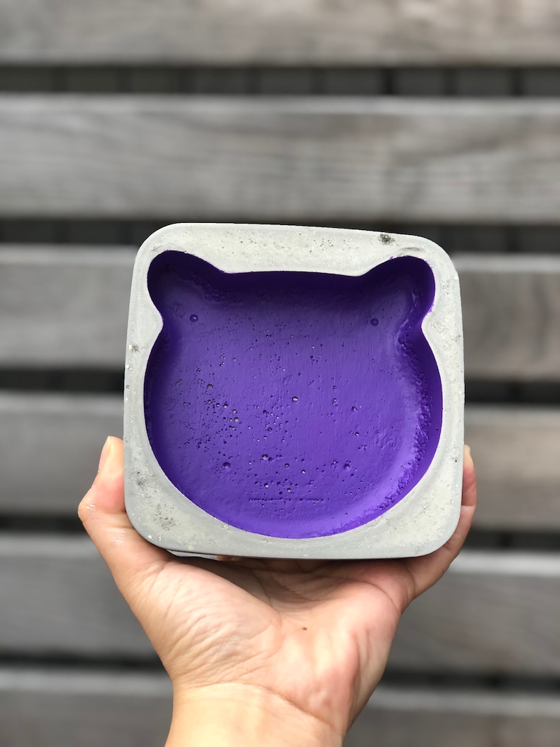 Concrete Cat Shaped Tray Concrete Jewelry Box Concrete Key | Etsy