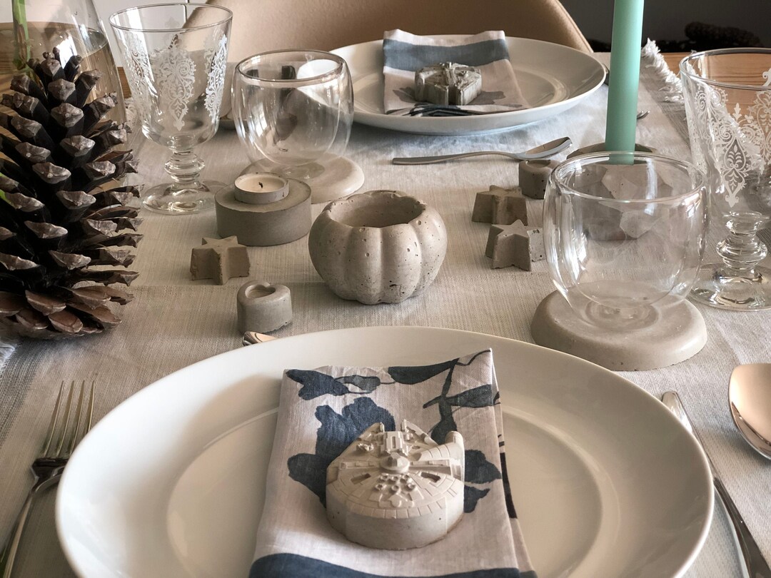 Concrete Millennium Falcon, Napkin Holder, Geek Decor, Star Wars Themed ...