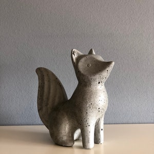 Concrete Fox Figure, Outdoor Animal Statue, Mini Animal Decor, Fox ...