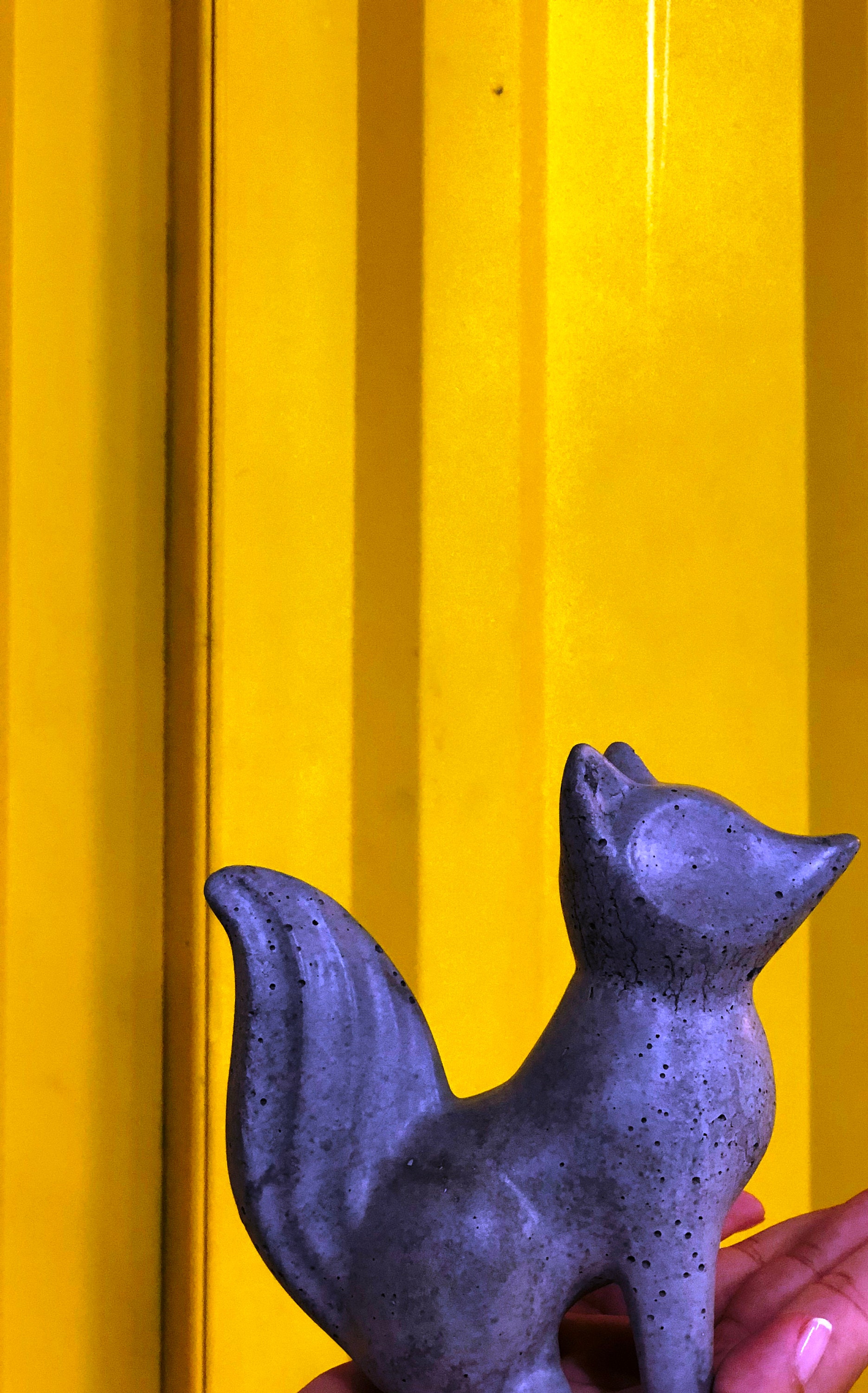 Concrete Fox Figure Outdoor Animal Statue Mini Animal Decor | Etsy